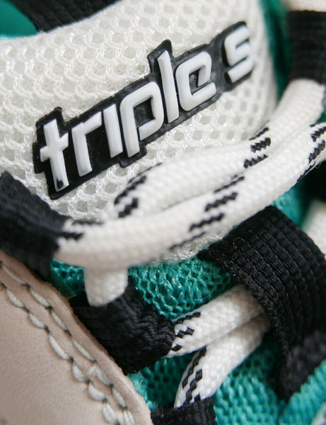 Balenciaga women's turquoise and grey Triple S Trainers – Loop Generation