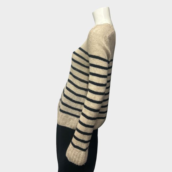Khaite Women's Beige Striped Cashmere Knit Jumper – Loop Generation