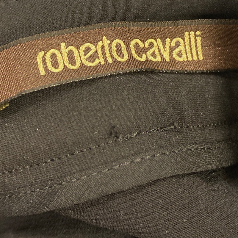 Roberto Cavalli women's black woolen high-waisted trousers – Loop Generation