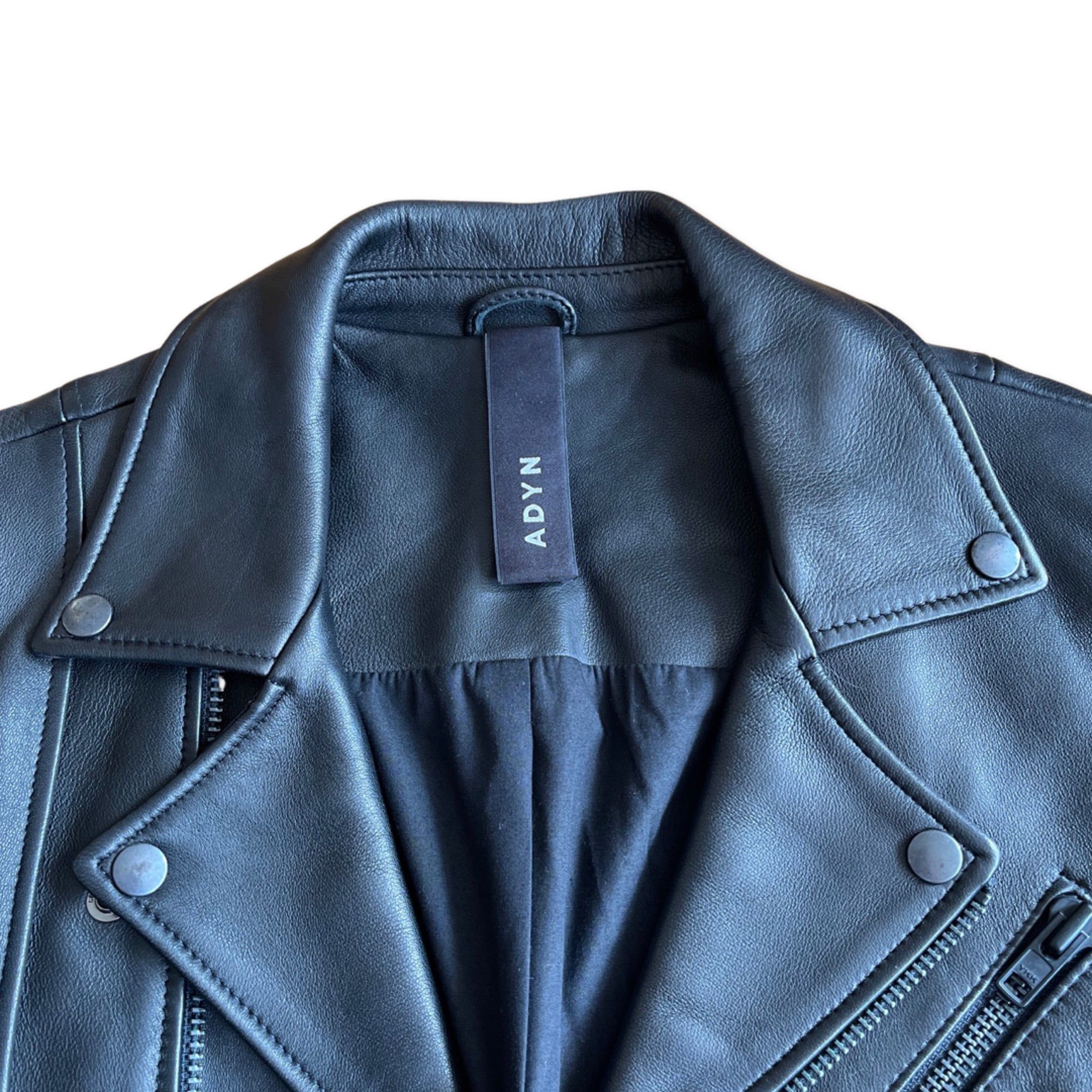 ADYN black leather biker jacket – Loop Generation